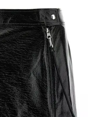 COURREGES Zipped Vinyl Straight Skirt