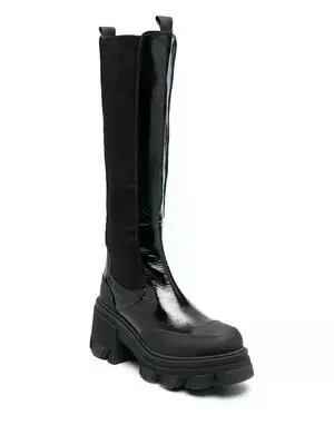 GANNI Cleated Knee-high Chelsea Boots