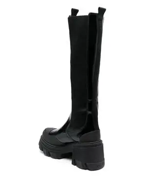 GANNI Cleated Knee-high Chelsea Boots