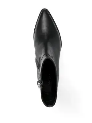 DEL CARLO Cuban-heel Pointed Ankle Boots
