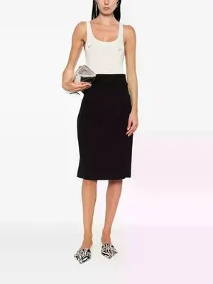 MUGLER Paneled Midi Skirt