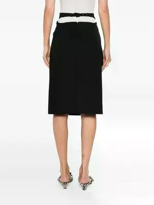 MUGLER Paneled Midi Skirt