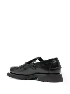 Hereu Soller Interwoven-design Leather Loafers - Black