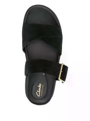 Clarks Aristella Buckled Platform Sandals