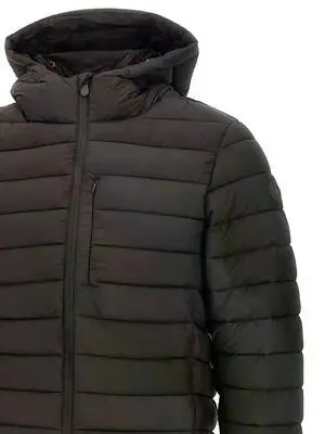 SAVE THE DUCK Hooded Quilted Jacket - Black