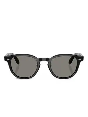 Oliver Spencer N.09 Acetate Round-frame Sunglasses - Black