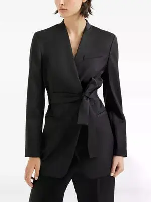 Brunello Cucinelli Belted Wrap Blazer