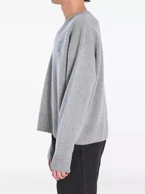 AMI Paris V-neck Ribbed Sweater