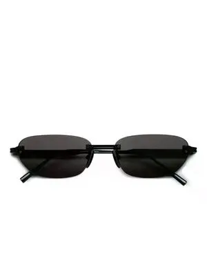 Chimi Rimless Oval Sunglasses - Black