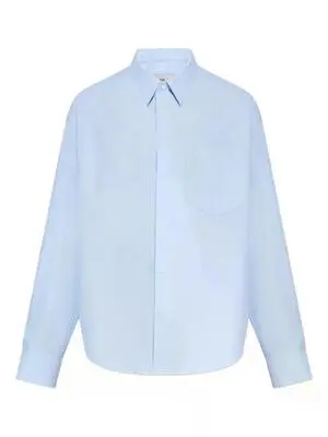 AMI Paris Button-down Shirt With Embroidered De Coeur