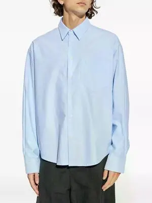 AMI Paris Button-down Shirt With Embroidered De Coeur
