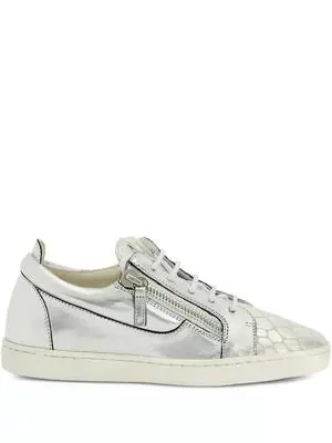 Giuseppe Zanotti Silver Tone Sneakers For Men
