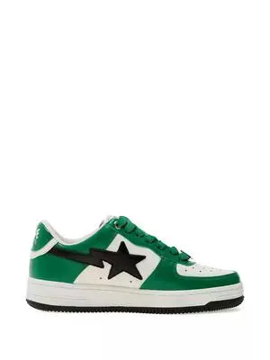 A BATHING APE Sta 3 Leather Sneakers - Green
