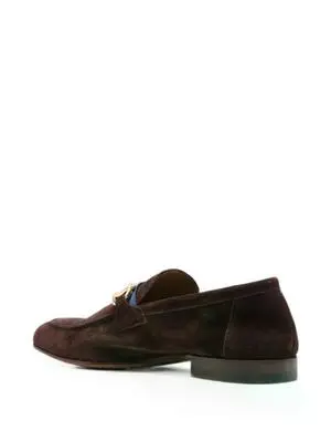 MARECHIARO 1962 Dark Suede Slip-on Loafers With Ribbon And Tassel Detail