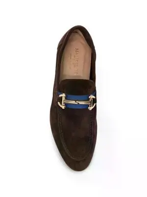 MARECHIARO 1962 Dark Suede Slip-on Loafers With Ribbon And Tassel Detail