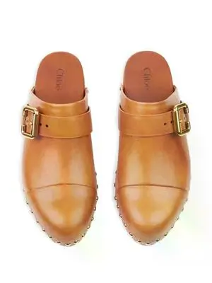 Chloé Jeannette Clogs - Brown