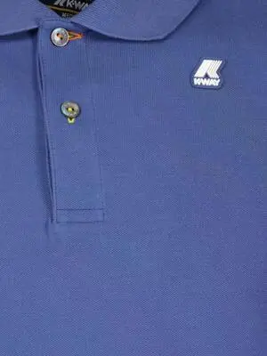 K-WAY Logo-patch Polo Shirt - Blue