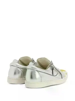 GIUSEPPE ZANOTTI Nicki Metallic Zip-detail Sneakers - Grey