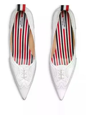 Thom Browne Soft Patent Wingtip Pumps 90mm - White