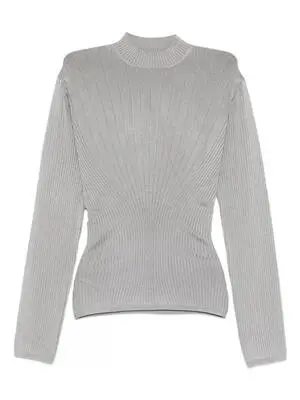 MUGLER Ribbed High-neck Sweater