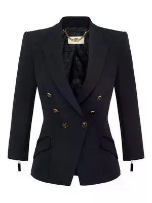 Elisabetta Franchi Double-breasted Jacket With Gold Button Detail