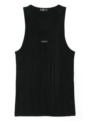 MUGLER Ribbed Scoop-neck Tank Top