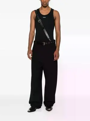 MUGLER Ribbed Scoop-neck Tank Top