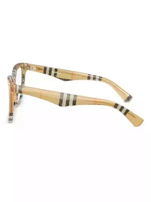 Burberry Checked Square-frame Glasses