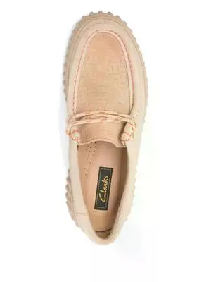 Clarks Torhill Textured-platform Derby Shoes - Neutrals