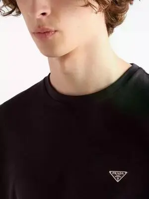 Prada Logo-plaque T-shirt - Black