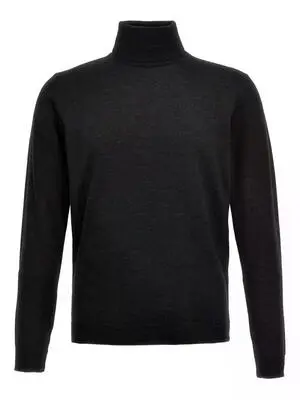 ROBERTO COLLINA Roll-neck Cuffed-sleeves Sweater - Grey
