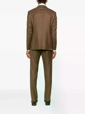 Tagliatore Peak-lapels Single-breasted Suit - Brown