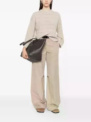 Brunello Cucinelli Striped Open-knit Sweater
