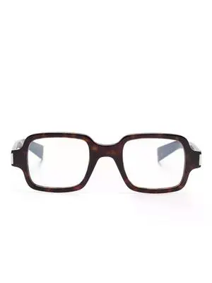 Saint Laurent Tortoiseshell-effect Blue-light Filtering Glasses - Brown
