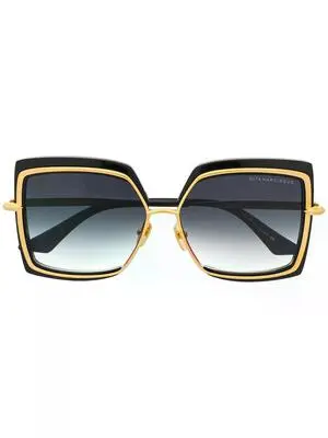 Dita Oversized Square Sunglasses - Black