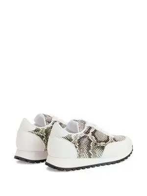 GIUSEPPE ZANOTTI Jim Snakeskin Leather Sneakers - Neutrals