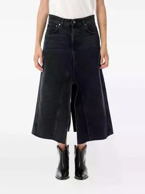 HAIKURE Asymmetric Denim Midi Skirt