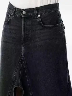 HAIKURE Asymmetric Denim Midi Skirt