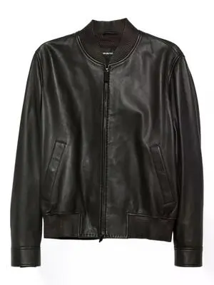 Emporio Armani Leather Bomber Jacket