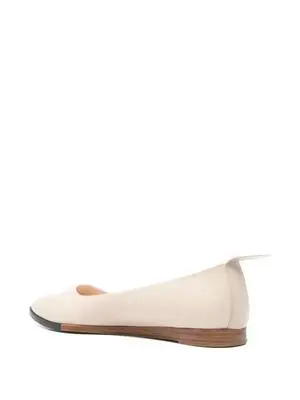 MEGUMI OCHI Pointed-toe Leather Ballet Flats