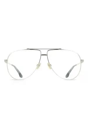 Victoria Beckham Metal Pilot-frame Glasses - Silver