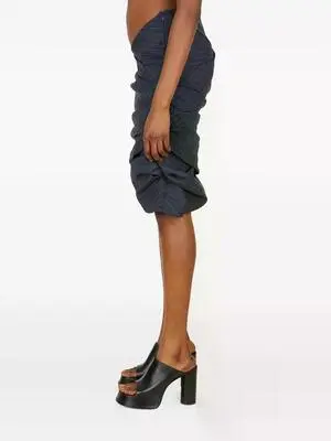 LOURDES Pinstriped Asymmetrical Skirt
