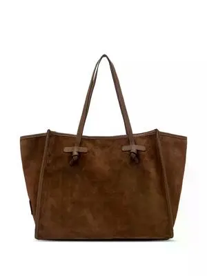 GIANNI CHIARINI Marcella Knotted-handles Suede Tote Bag