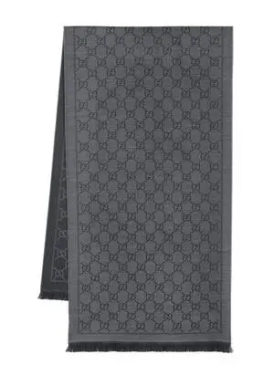 Gucci Gg-jacquard Wool Scarf