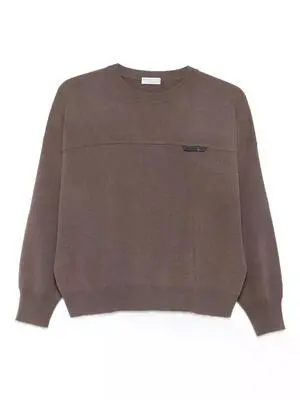 Brunello Cucinelli Paneled Crew-neck Sweater