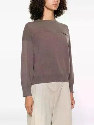 Brunello Cucinelli Paneled Crew-neck Sweater