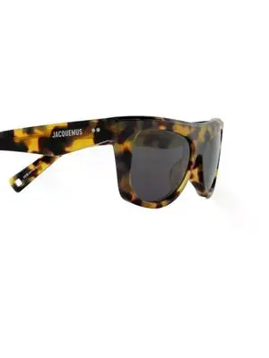 Jacquemus Geometric Sunglasses - Brown