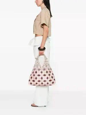 ÉPICE Elziver Mesh Geometric-print Shoulder Bag