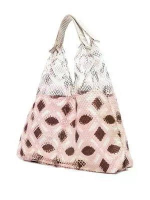 ÉPICE Elziver Mesh Geometric-print Shoulder Bag