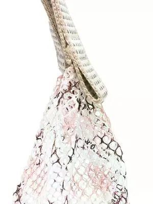 ÉPICE Elziver Mesh Geometric-print Shoulder Bag